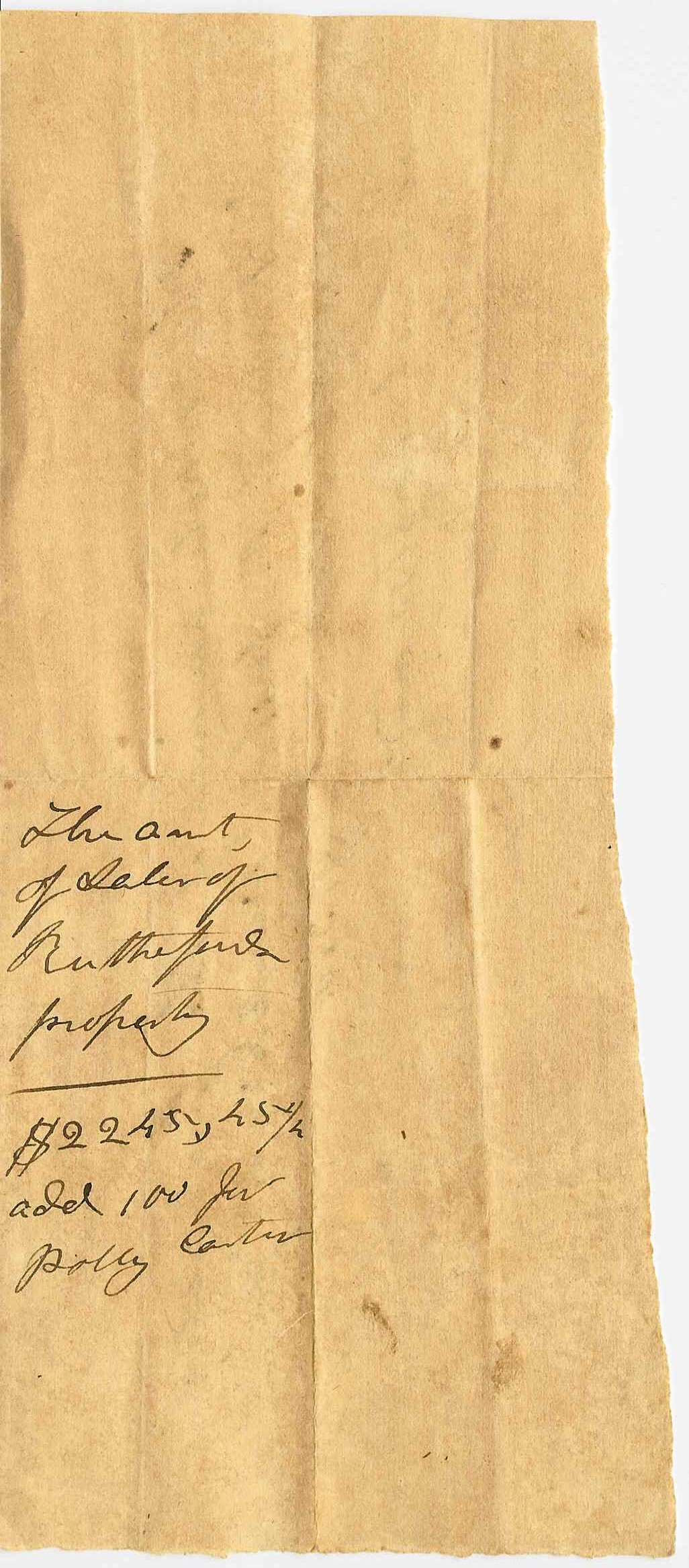 Letters: Record of the sales of the estate of Randolph Rutherford ...